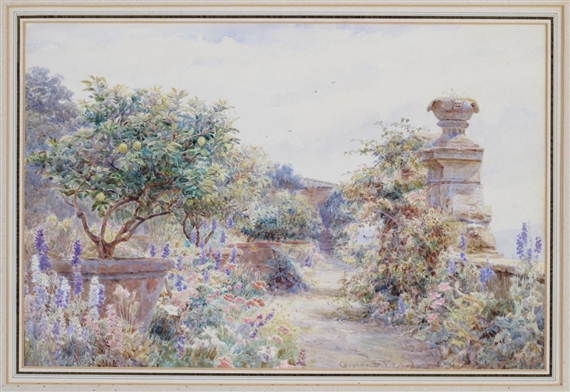 George Samuel Elgood | The Terrace of the Villa Amari, Tuscany (1906 ...