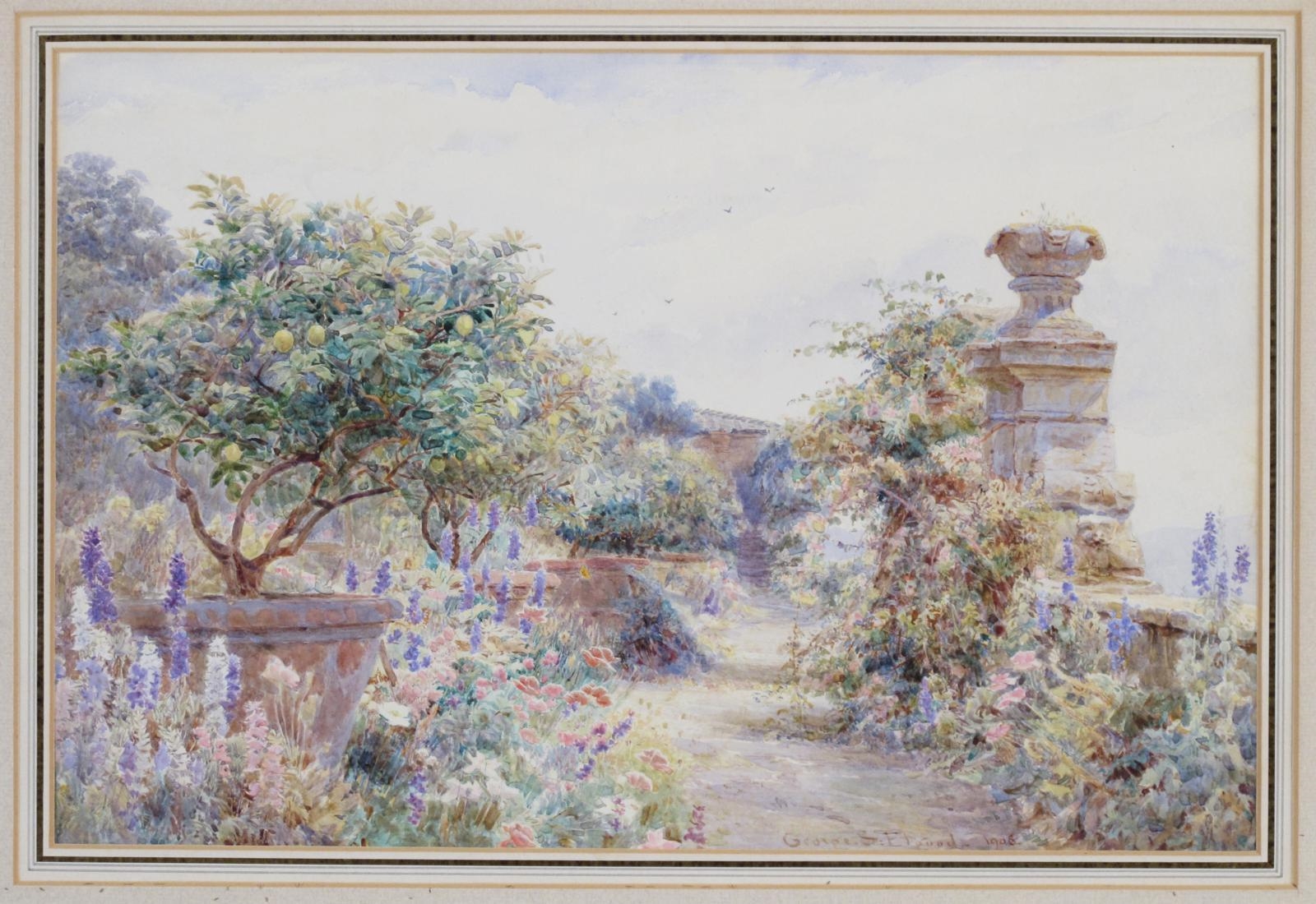 George Samuel Elgood | The Terrace of the Villa Amari, Tuscany (1906 ...