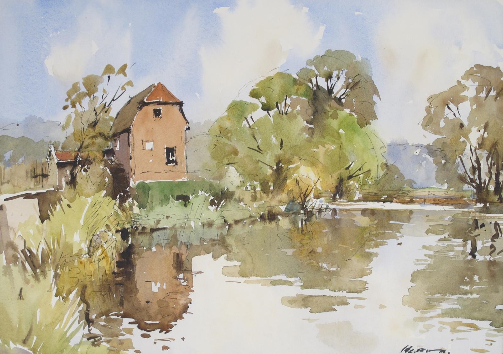 Edward Wesson | The Mill Pond, Friday Street, Surrey | MutualArt