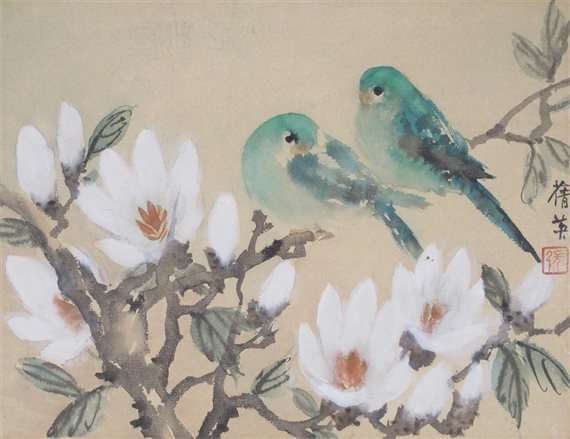 Ying Chang-Chien | Parakeets and Magnolia | MutualArt