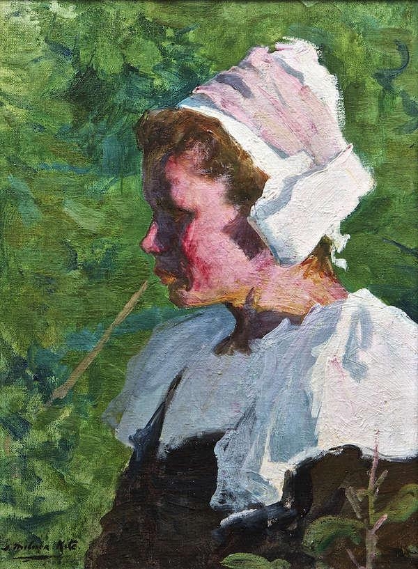 Joseph Milner Kite | Portrait of a Breton Girl | MutualArt