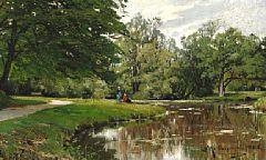 Peder Mork Monsted | Paysage de Villeneuve (1886) | MutualArt