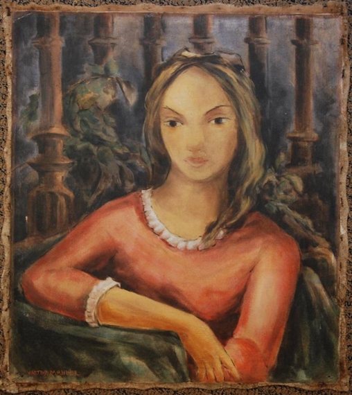 Victor Manuel | portrait of a youg woman | MutualArt