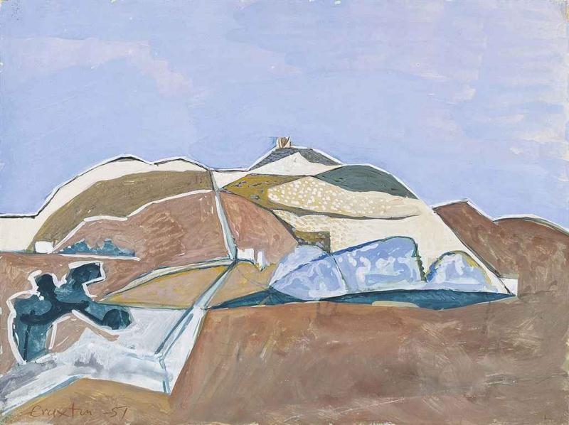 John Craxton | Cycladic Landscape (1951) | MutualArt