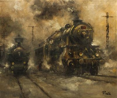 Jaroslav Ronek | Two Train Engines | MutualArt