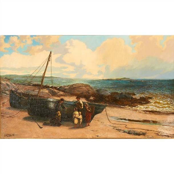 Thomas Rose Miles | A rocky shoreline | MutualArt