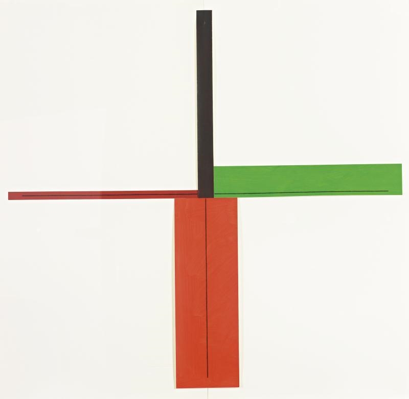 Robert Mangold | THREE COLOR + PAINTING WITH BLACK (1984) | MutualArt