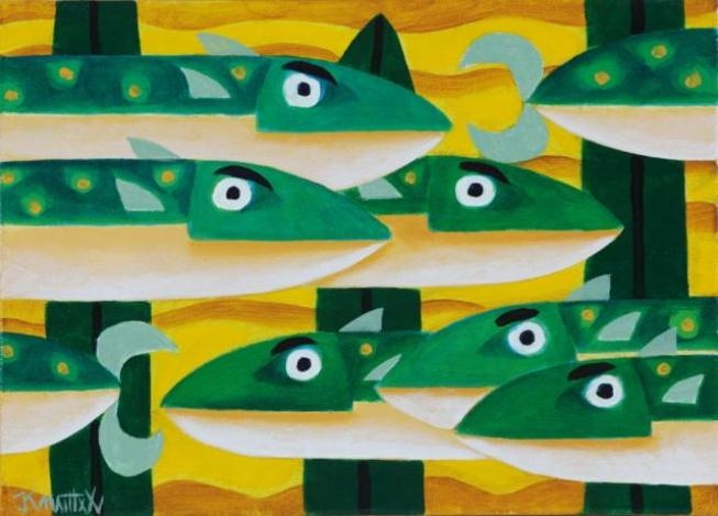 Graham Knuttel | GREEN FISH | MutualArt