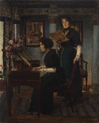 Walter Firle | THE SINGING LESSON | MutualArt