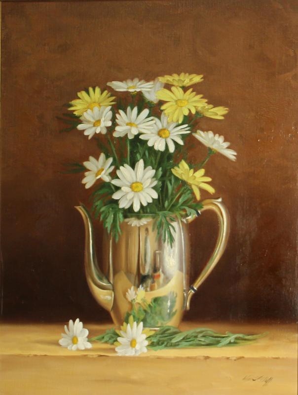 William Acheff | Still life with daisies | MutualArt