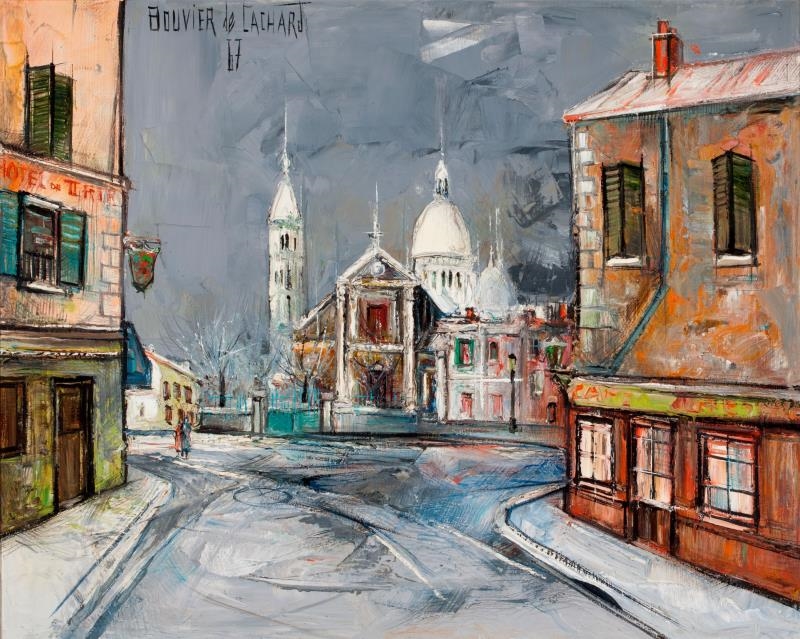 Régis de Bouvier de Cachard | Street Scene with the Hotel du Tertre ...