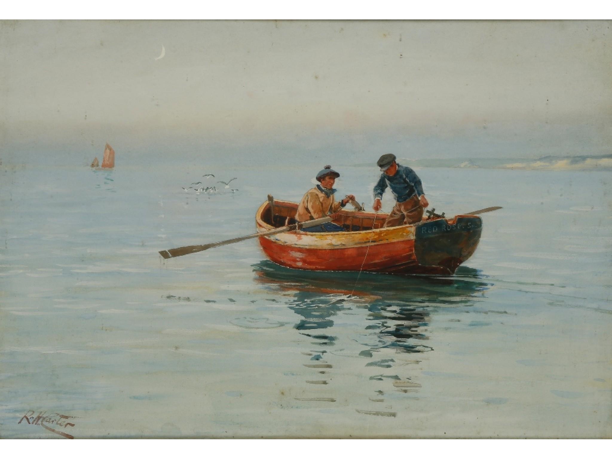 Richard Harry Carter | Two men in a rowing boat | MutualArt