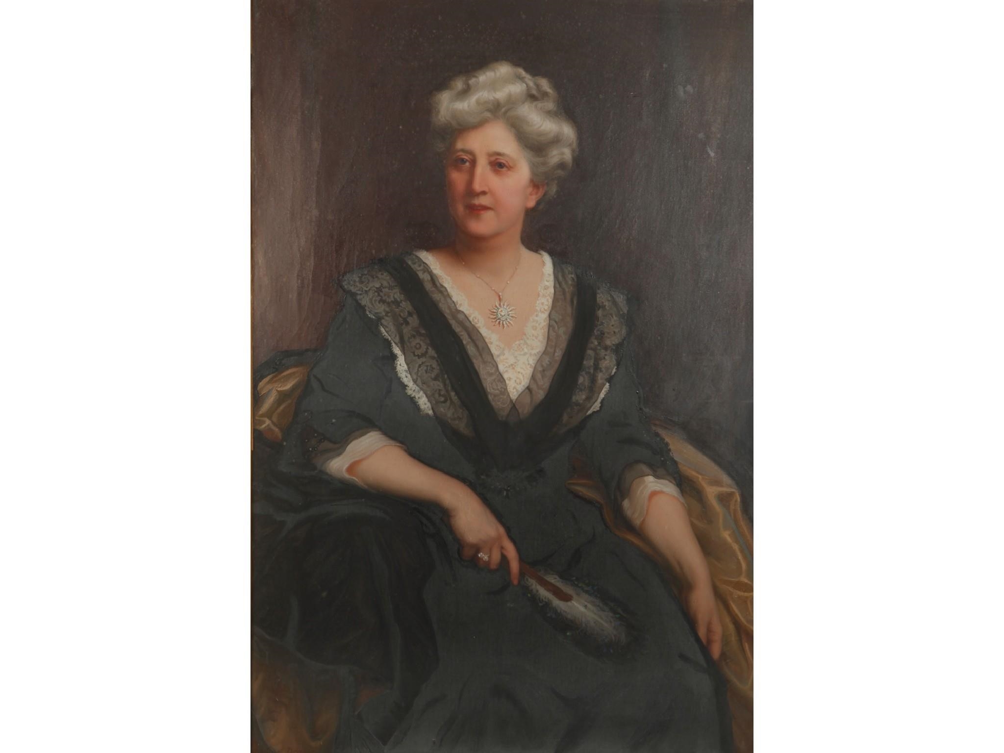 Herbert James Draper | A portrait of a lady, the sitter reclining and ...