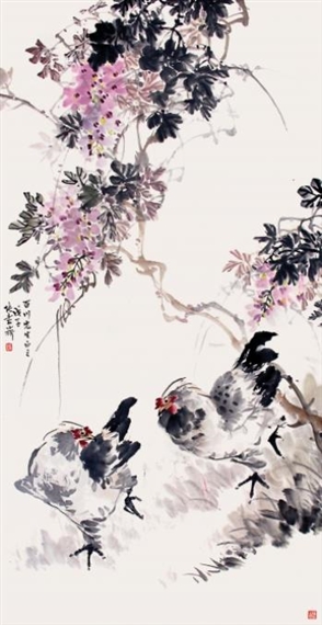 Zhang Shuqi | WISTERIA AND CHICHEN | MutualArt