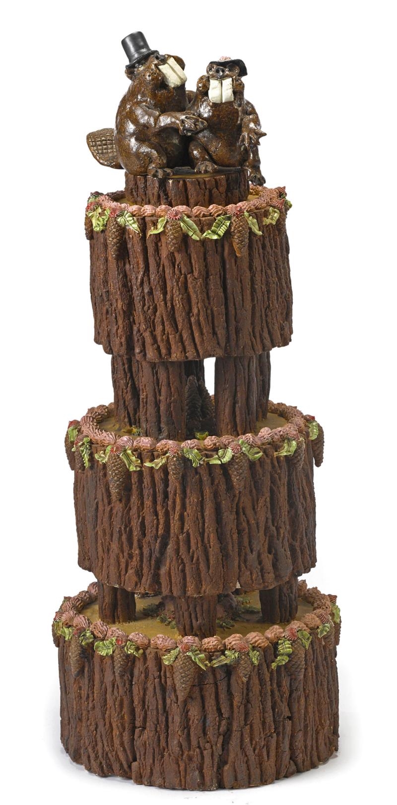 David Gilhooly | Rich Beaver Wedding Cake (1978) | MutualArt