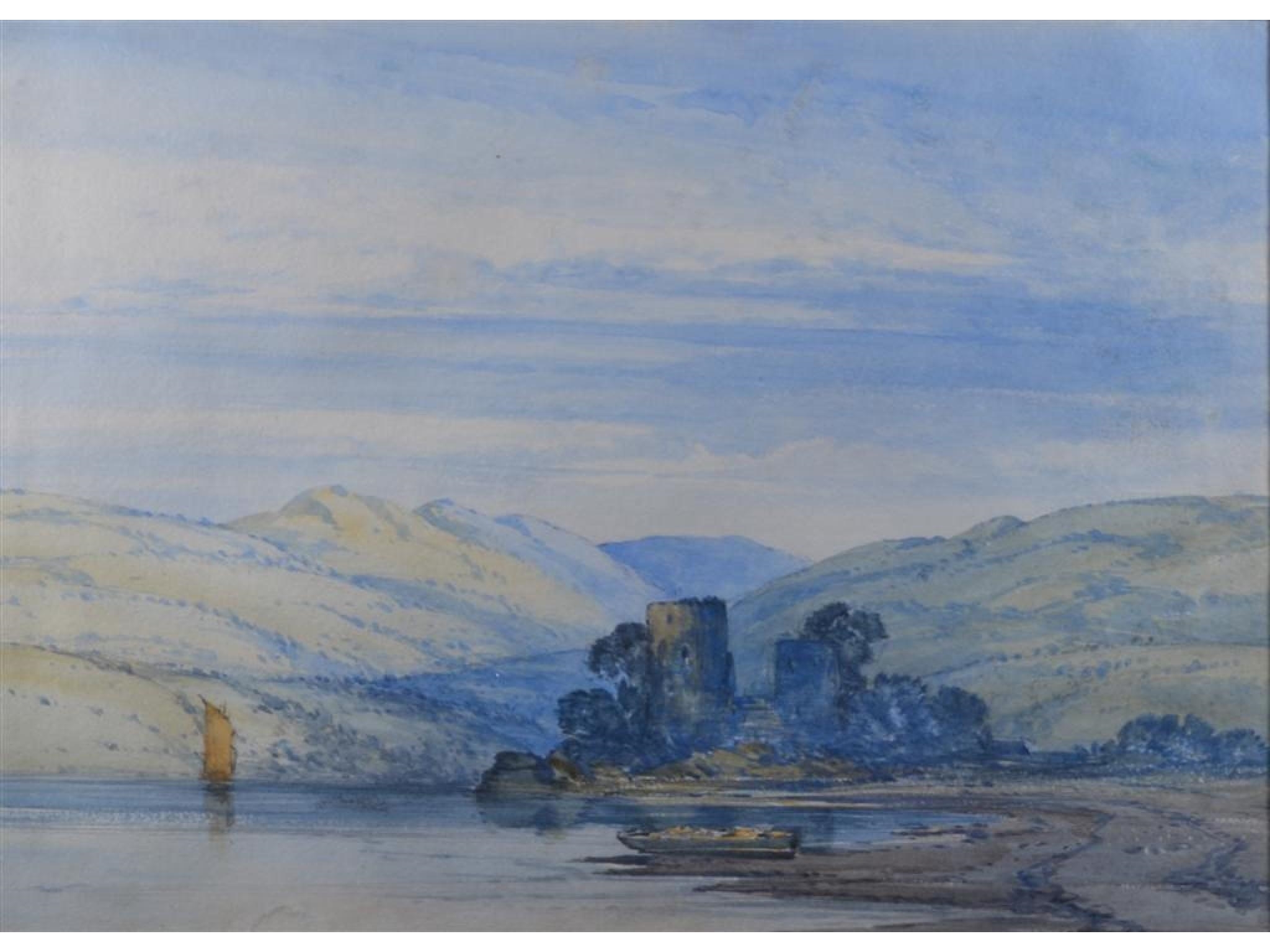 John Callow | A castle on the shore of a lake | MutualArt