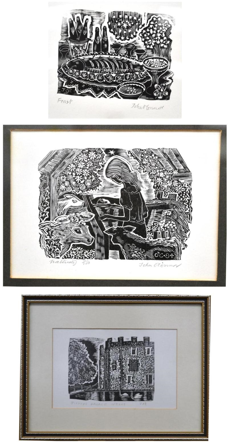 John Scorror O'Connor | 4 works: Feast ; Bishops Palace Wells | MutualArt