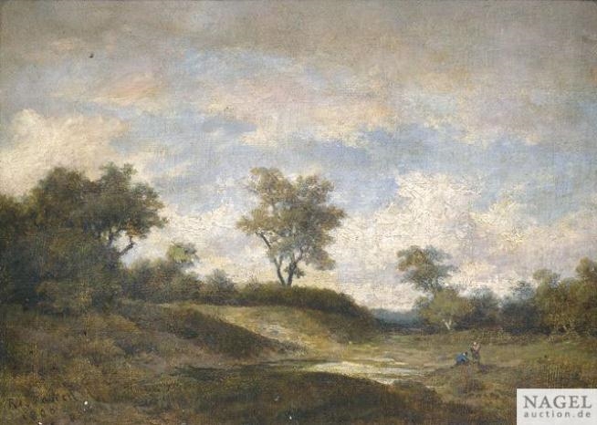 Remigius Adrianus Van Haanen | River landscape by moonlight | MutualArt