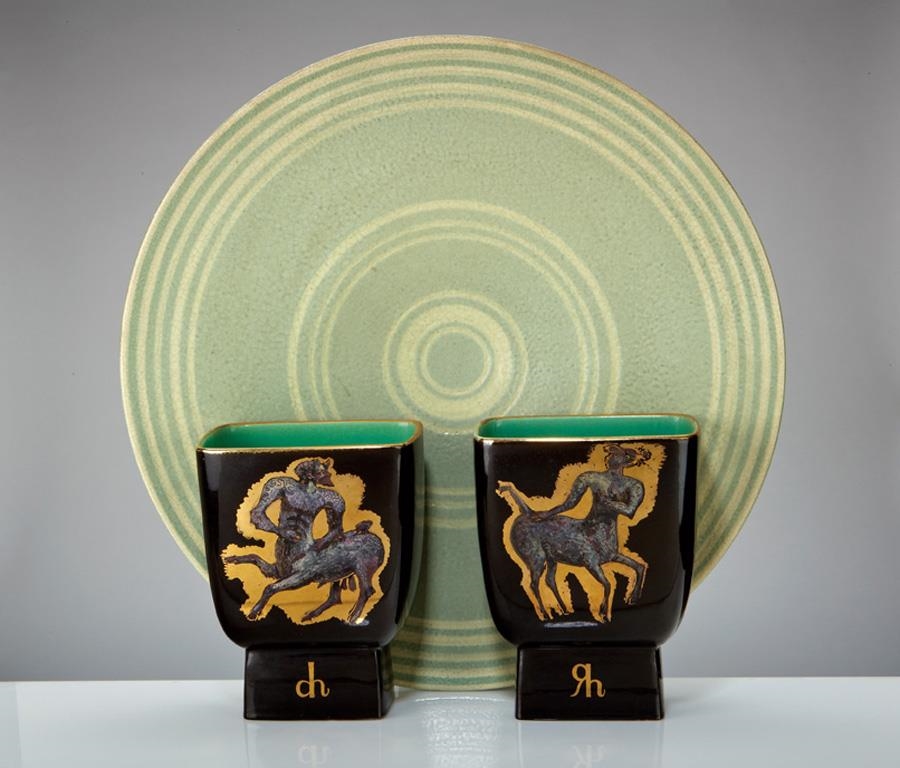 William Manker | 3 Works: Charger and vases (1947) | MutualArt