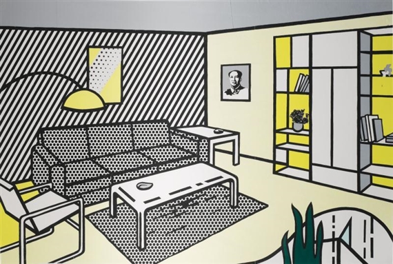 Roy Lichtenstein | Modern Room (Study) (1990 - 1996) | MutualArt
