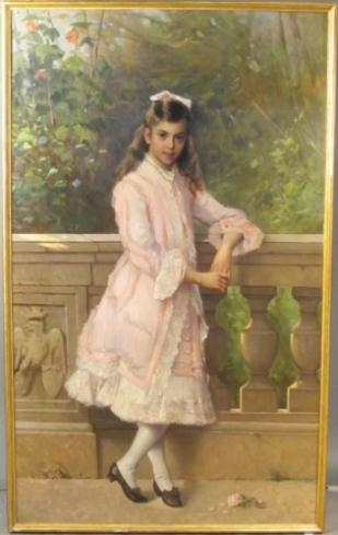Vittorio Matteo Corcos | Portrait of Anna Maria Borghese | MutualArt