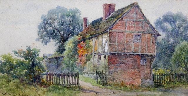 Claude Rowbotham | A Country Cottage With Timber Beams (1906) | MutualArt