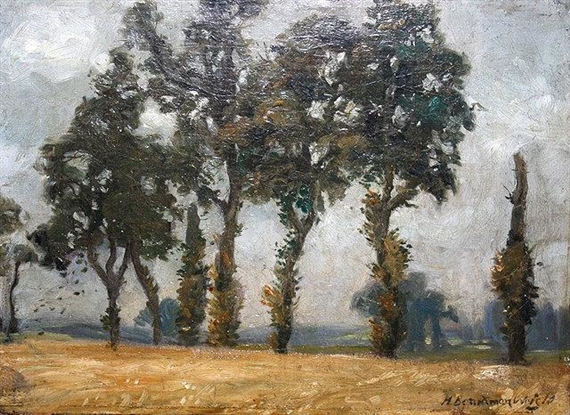 H. Wright | Landscape with trees | MutualArt