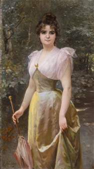 Timoléon Marie Lobrichon | A devoted mother | MutualArt