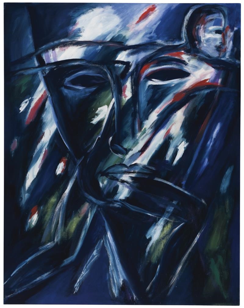 Helmuth Middendorf | MYSTERIOUS PAINTING: HEAD RUNNER (1984) | MutualArt
