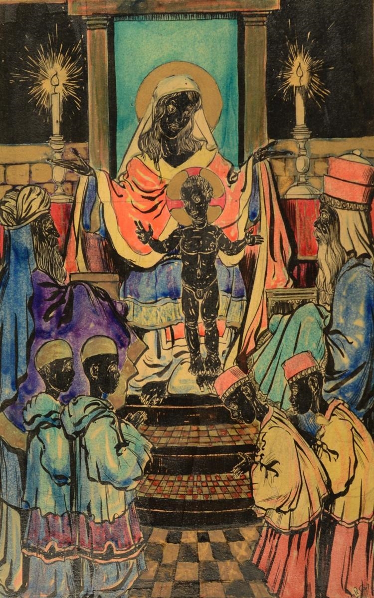 Allan Rohan Crite | Christ in the Temple of Jerusalem | MutualArt