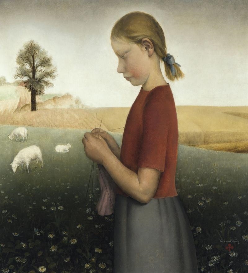Fernand Wery | The little shepherd girl (1926) | MutualArt
