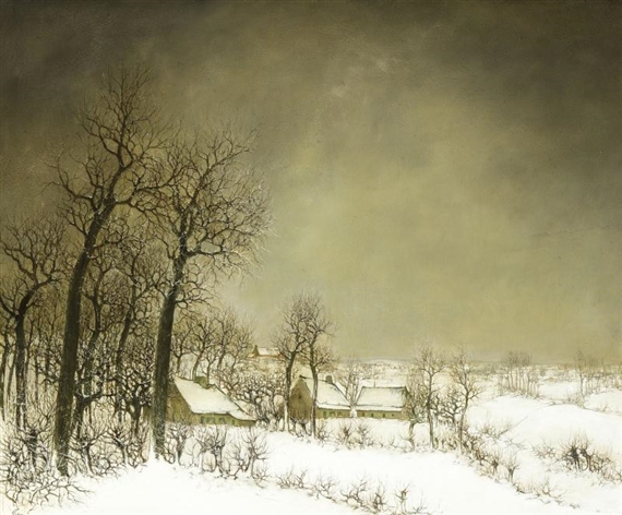 Leo Piron | Winterscape at Nukerke | MutualArt