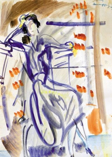 Márffy Ödön | Zdenka on the Terrace | Compare similar artworks | MutualArt