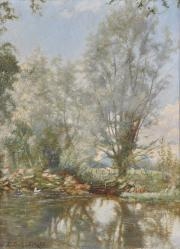 Charles Ernest Butler | A river scene | MutualArt