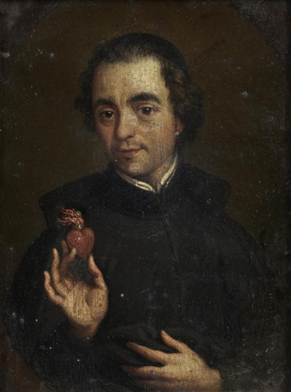 Alessandro Longhi | Portrait of a cleric with the sacred heart | MutualArt