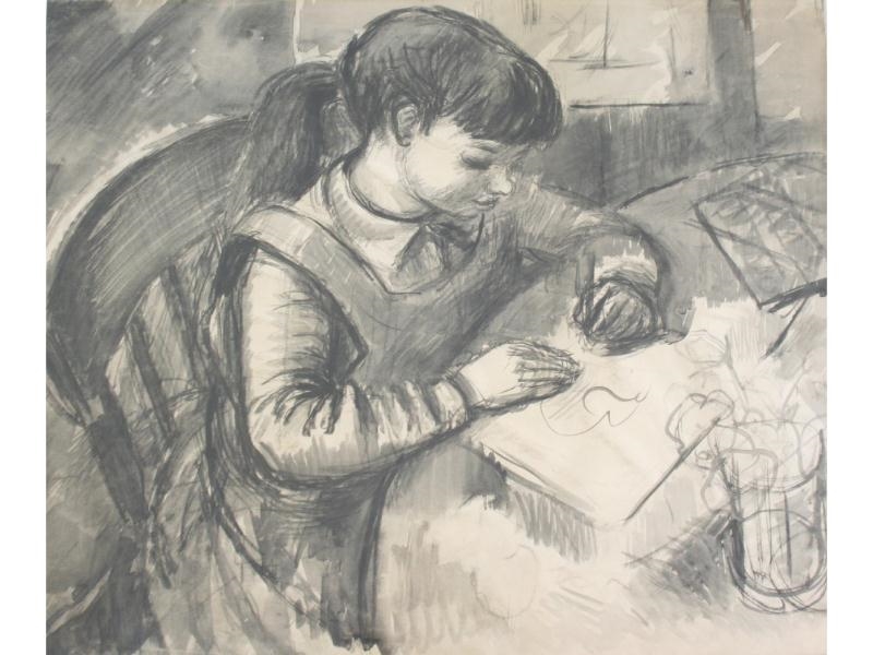 Roy Godfrey Botting | The Artist's Daughter, Genia, Drawing | MutualArt