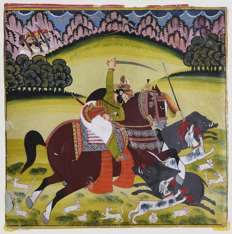 Unknown | Raja Jaswantsingh Hunting (1838) | MutualArt