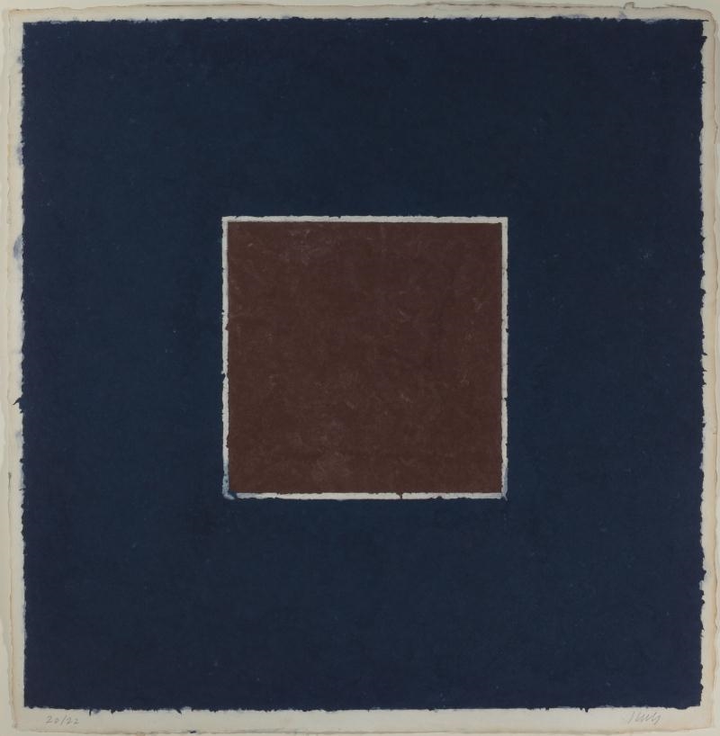 Ellsworth Kelly | Colored Paper Images - XX (Brown square with blue ...