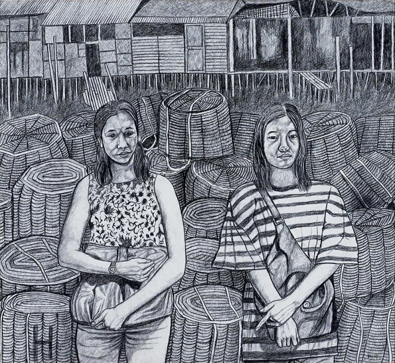 Kok Yew Puah | Two Friends by the River (1998) | MutualArt
