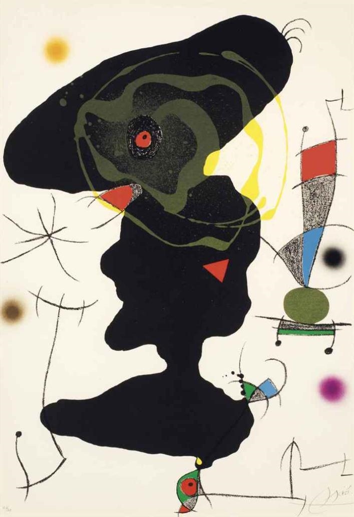 Joan Miró | Oda à Joan Miró (Ode to Joan Miró): plate III (1973 ...