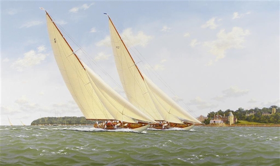 Richard M. Firth | Candida and Astra off the Royal Yacht Squadron, Isle ...
