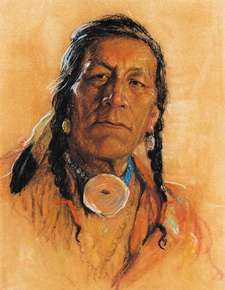 Nicholas de Grandmaison | Untitled - Portrait of a Plains Indian ...