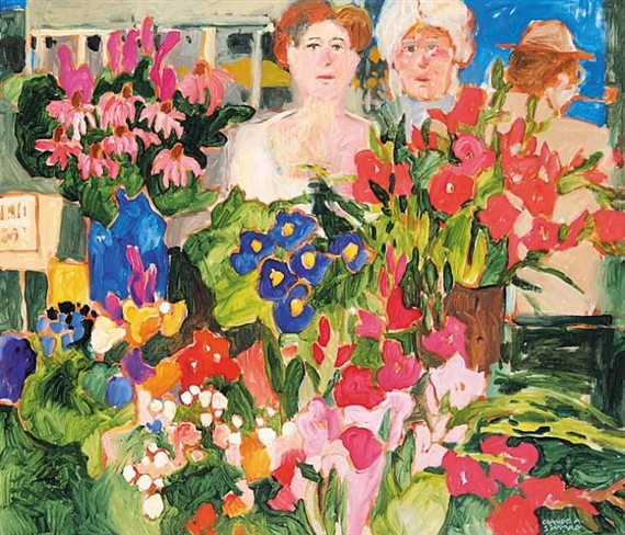 Claude A. Simard | At the Market (1994) | MutualArt