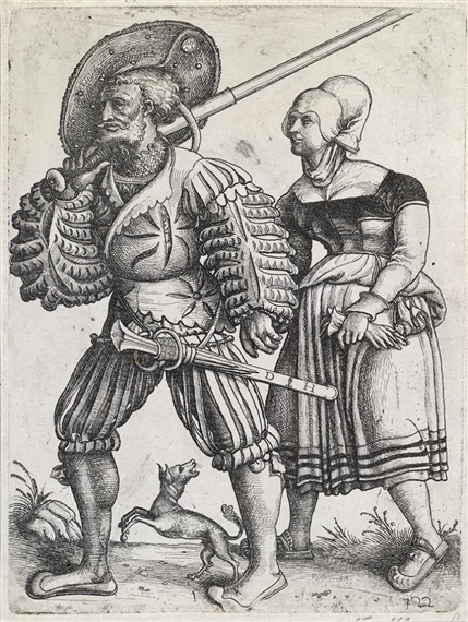 Daniel Hopfer | A Soldier and his Wife, II (1530) | MutualArt