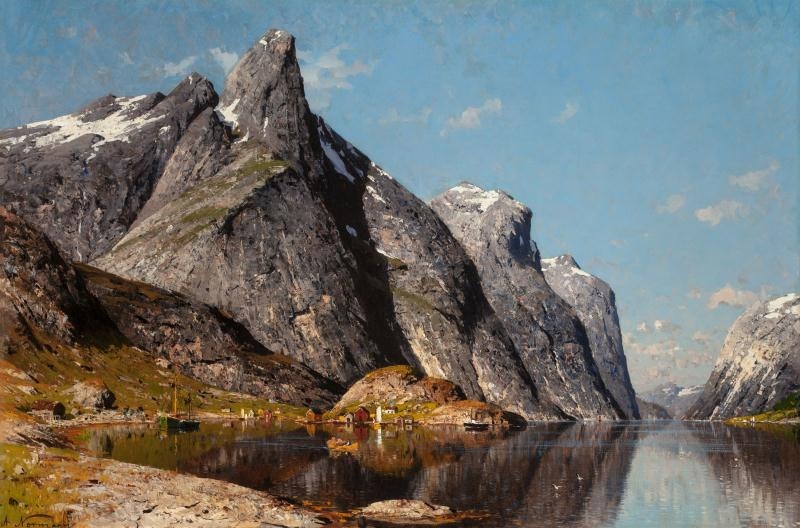 Eilert Adelsteen Normann | A NORWEGIAN FJORD (POSSIBLY THE SOGNEFJORD ...