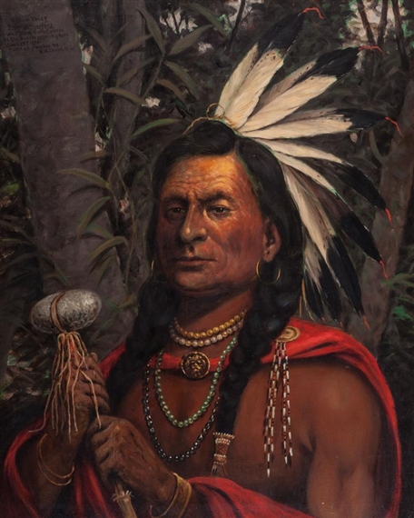 Henry Herman Cross | Rain in the Face, Sioux Chief (1892) | MutualArt