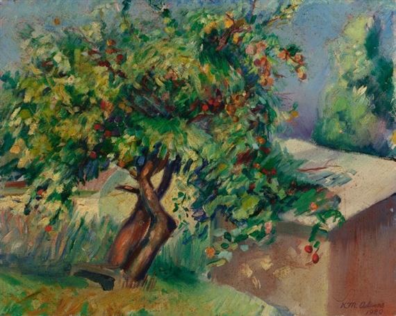 Kenneth Miller Adams | Landscape with Apple Tree (1920) | MutualArt