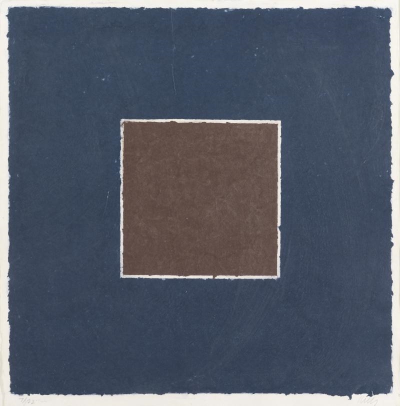 Ellsworth Kelly | COLORED PAPER IMAGE XX (BROWN SQUARE WITH BLUE) (A ...