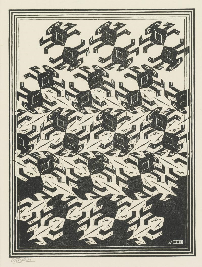 Maurits Cornelis Escher | CIRCLE LIMIT IV (HEAVEN AND HELL) (B./K./L./W ...