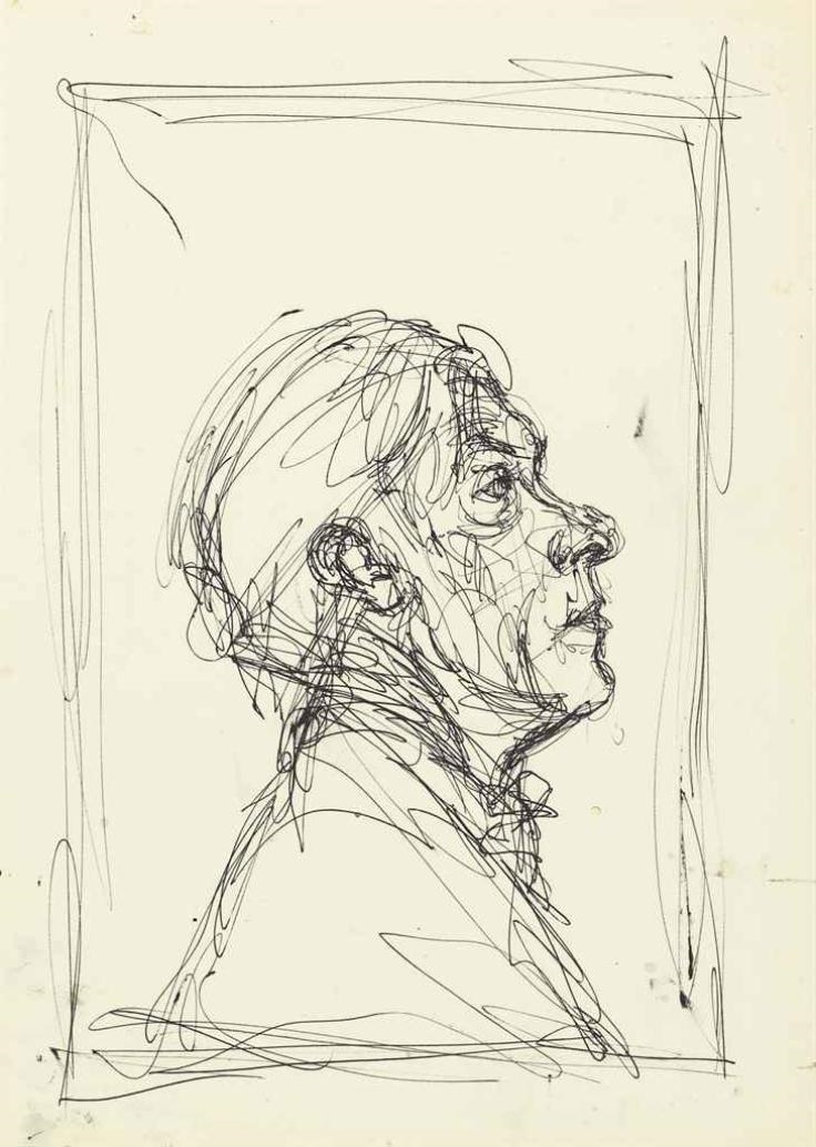 Alberto Giacometti | Portrait de Pierre Reverdy de profil droit (Circa ...